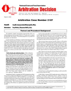 Case No. 2187 – Cargill, Incorporated v. Troy Pelton (Default Judgement) – National Grain and ...